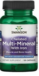 Chelated Multi-Mineral m/jern 120 kapsler