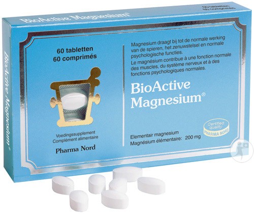 Bio-Magnesium fra Pharma Nord: 200 mg magnesium i hver tablett. 150 tbl.