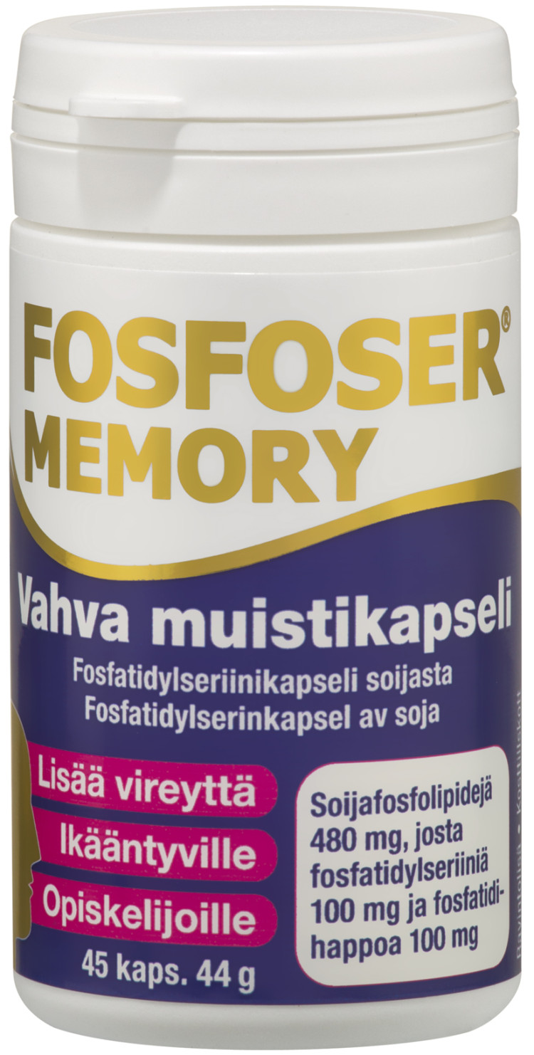 Fosfoser Memory 100 mg fosfatidylserin 45 og 90 kapsler.