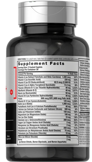 Men´s Multi 50+ 60 belagte kapsler