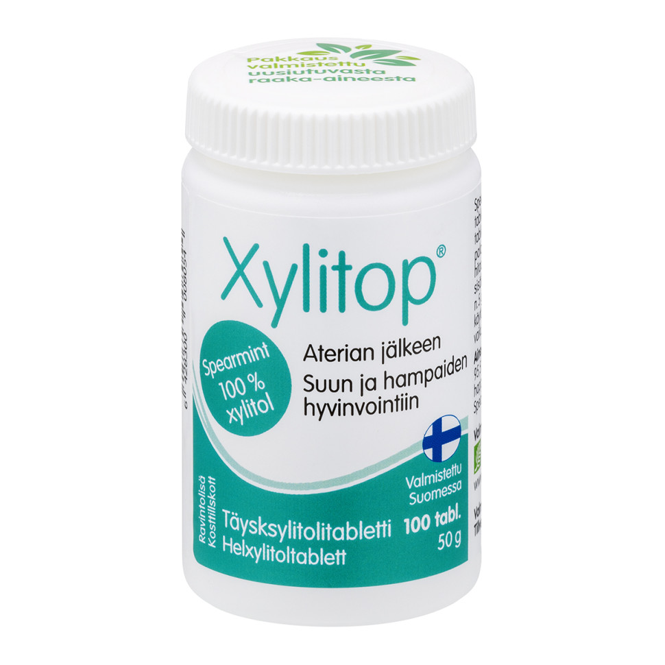Xylitop Spearmint 100 tabletter.